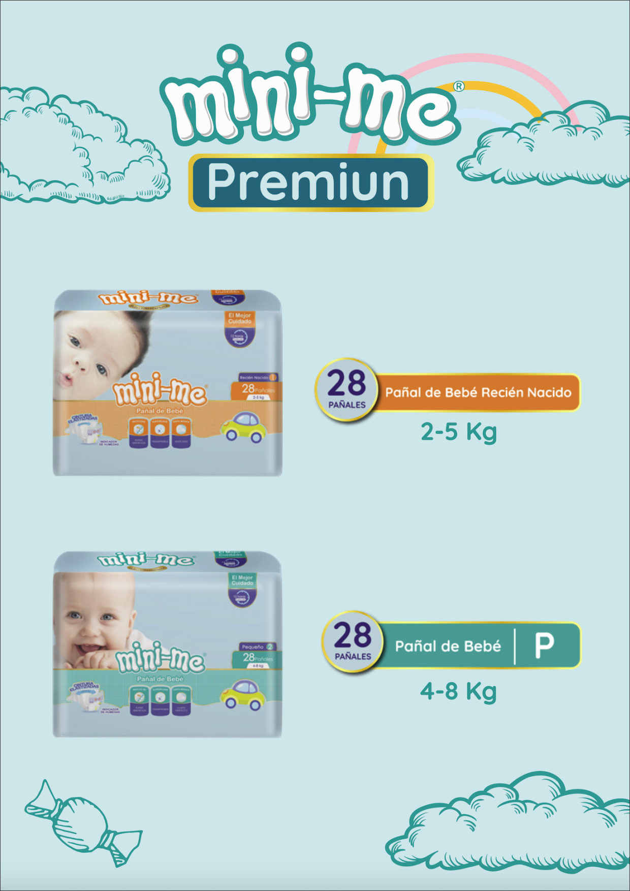 PAÑALES PARA BEBE PREMIUM – Pañales Mini-Me